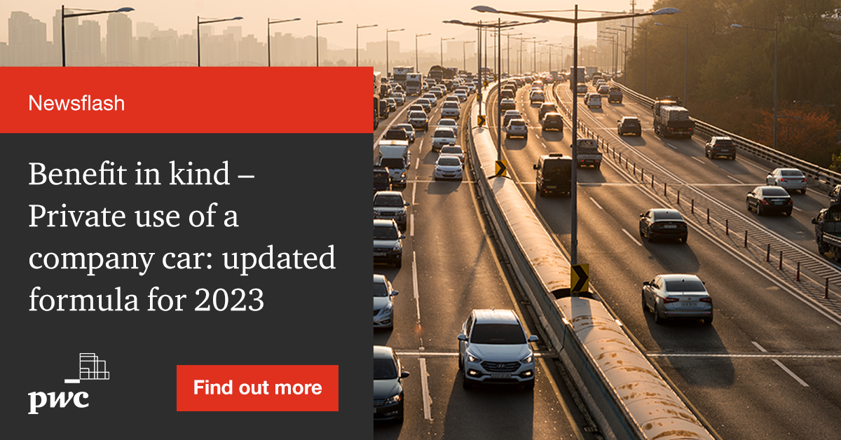 Benefit in kind – Private use of a company car: updated formula for ...