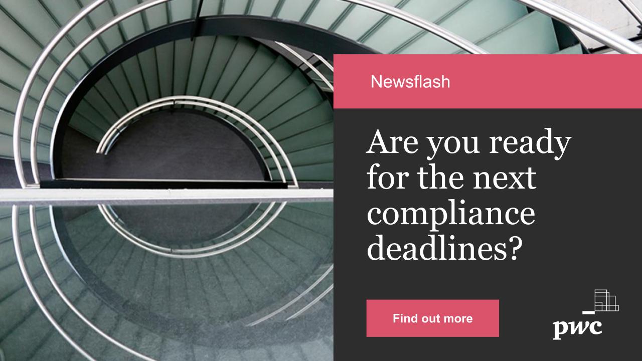 Are you ready for the next compliance deadlines? | News PwC BE